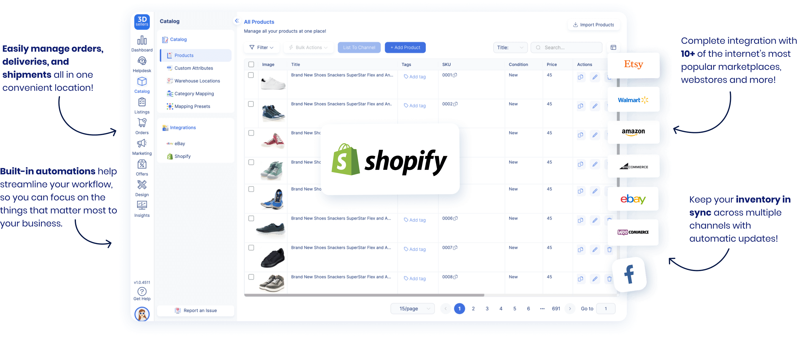 Shopify Listing Software for Multi-Channel Selling | 3Dsellers Shopify Listing Software for Multi-Channel Selling | 3Dsellers